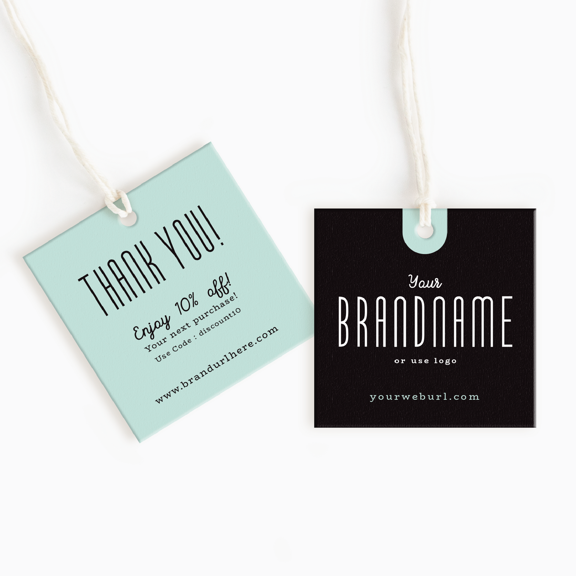 Clayton Street Square Hang Tags – Orange Valentine