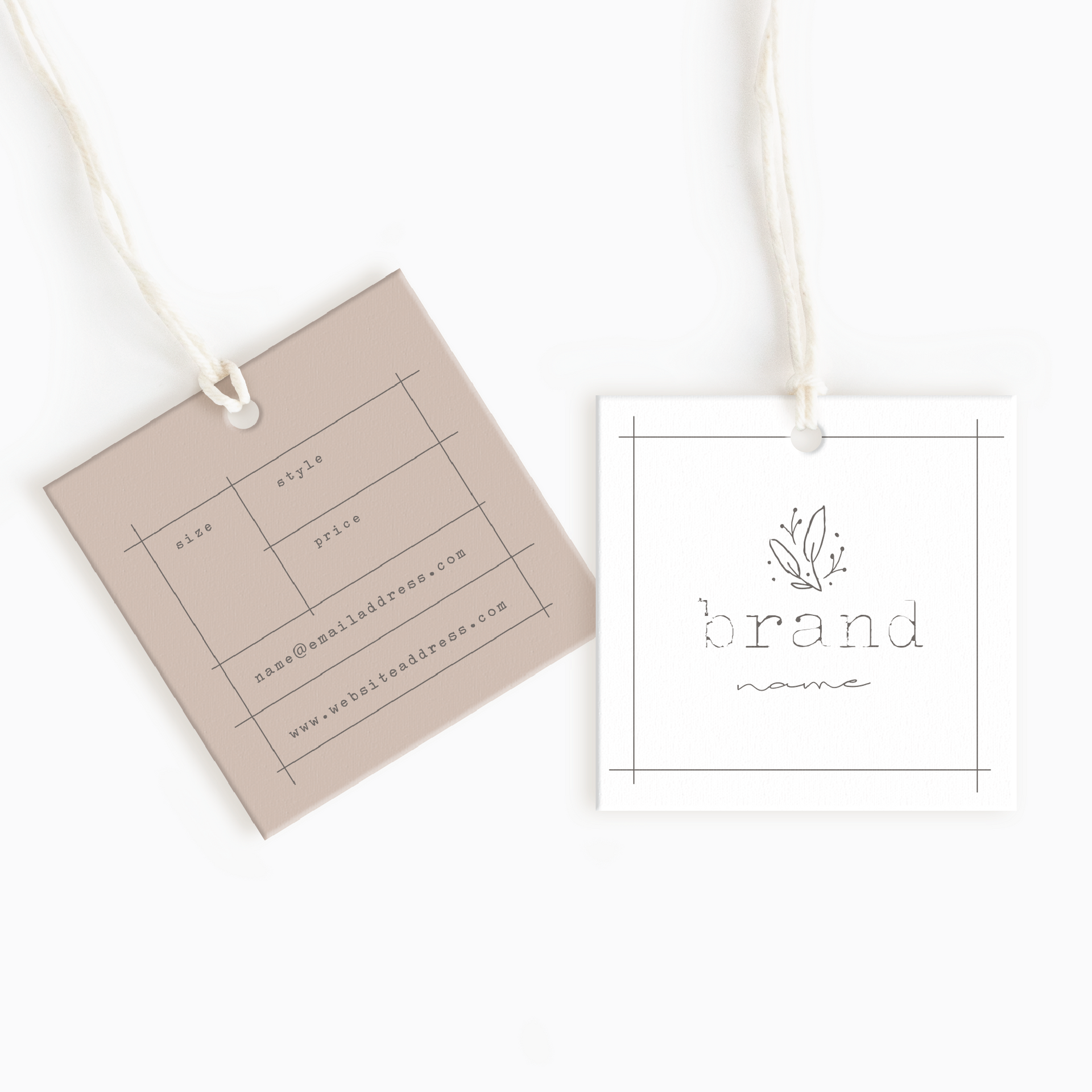 Harlow Street Square Hang Tags – Orange Valentine